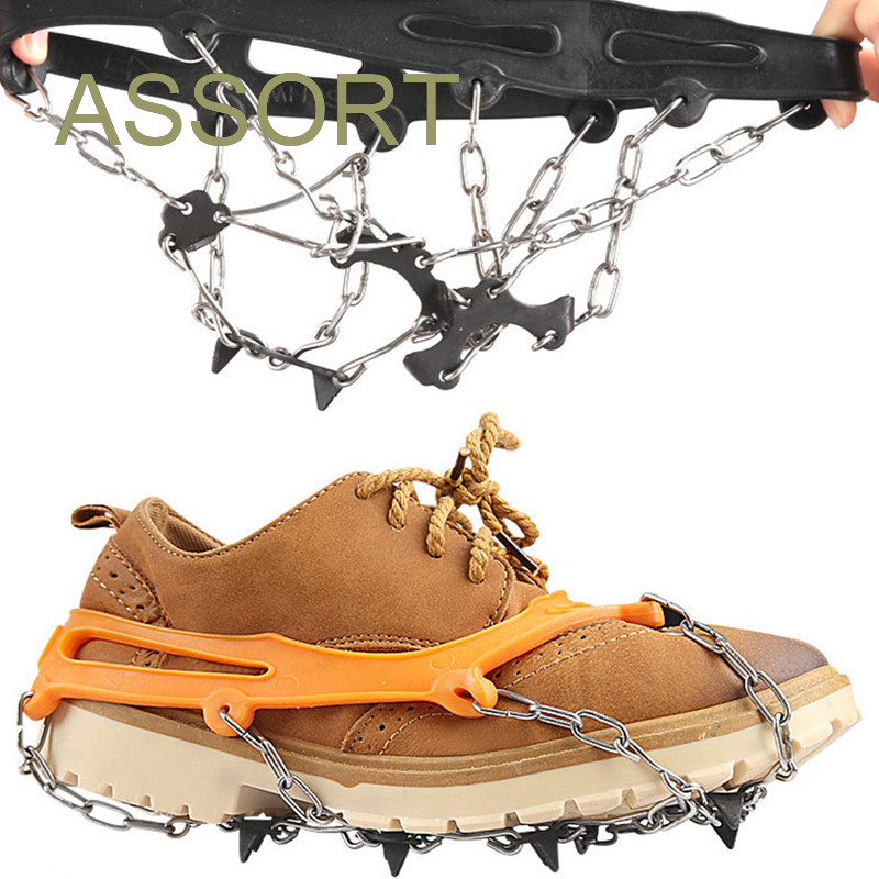 ASS 8 Teeth Outdoor Winter Stainless Steel Ice Gripper Spike For Shoes ...