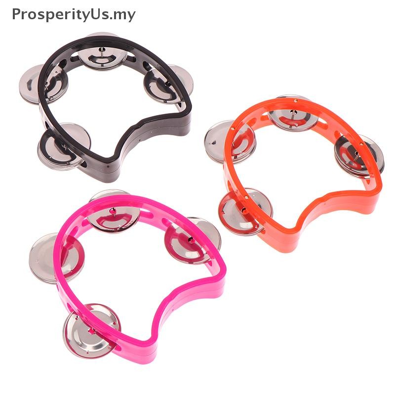 [Prs] Kindergarten Hand-held Tambourine Metal Bells Plastic Rattle Ball ...