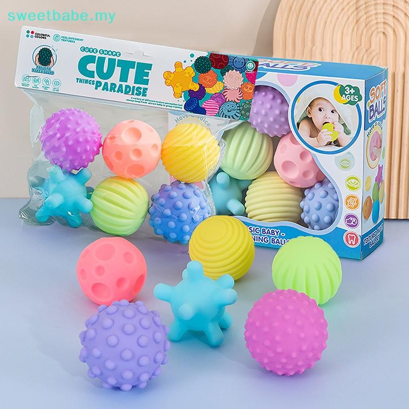 SWEETBABE 6Pcs Baby Toys Sensory Balls For Children Textured Hand Touch ...