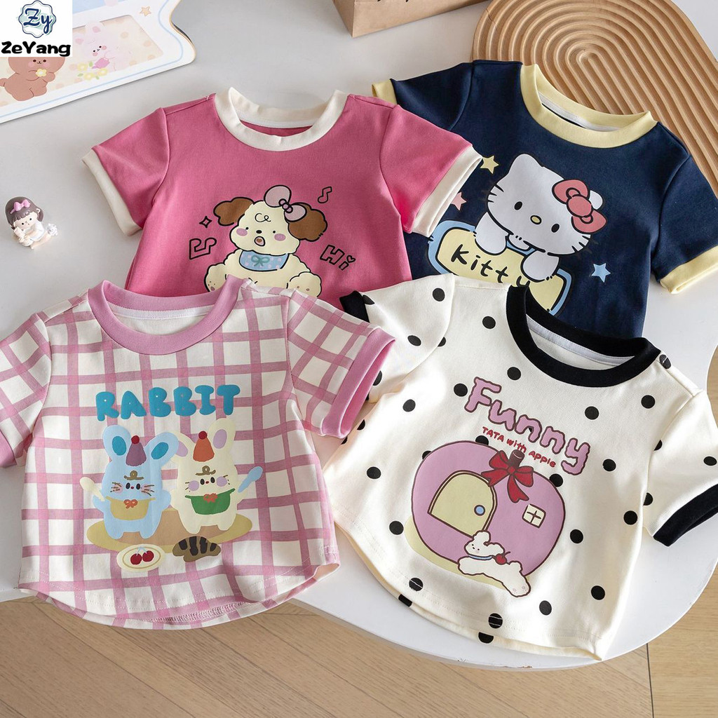 [ZY] 70-140 Ready Stock Children Ice Silk Short-Sleeved T-Shirt Casual ...