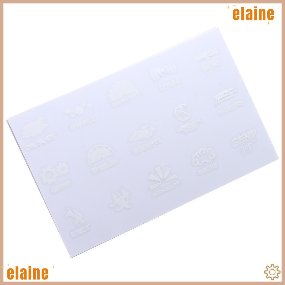ELAINE2 4PCS Car Switch Button Sticker, 15 Pattern White Car Sticker ...