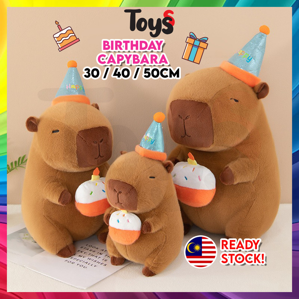 ⚡Toyss Capybara Birthday Plushie Capibara Plushie Capybara Doll Patung ...