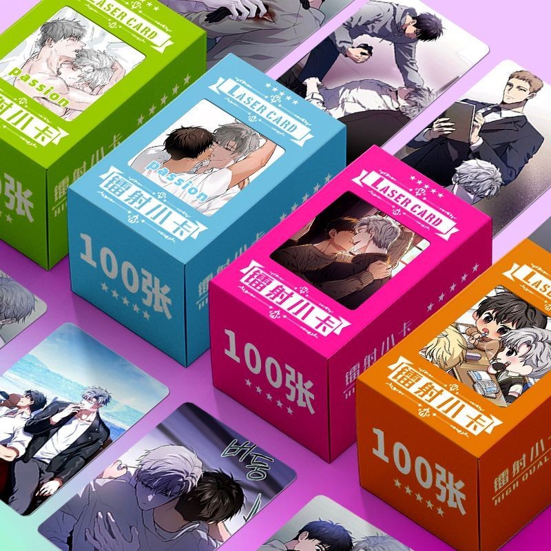 Passion Korean BL Manhwa LOMO Card Set | 100pcs Holographic Mini Photo ...