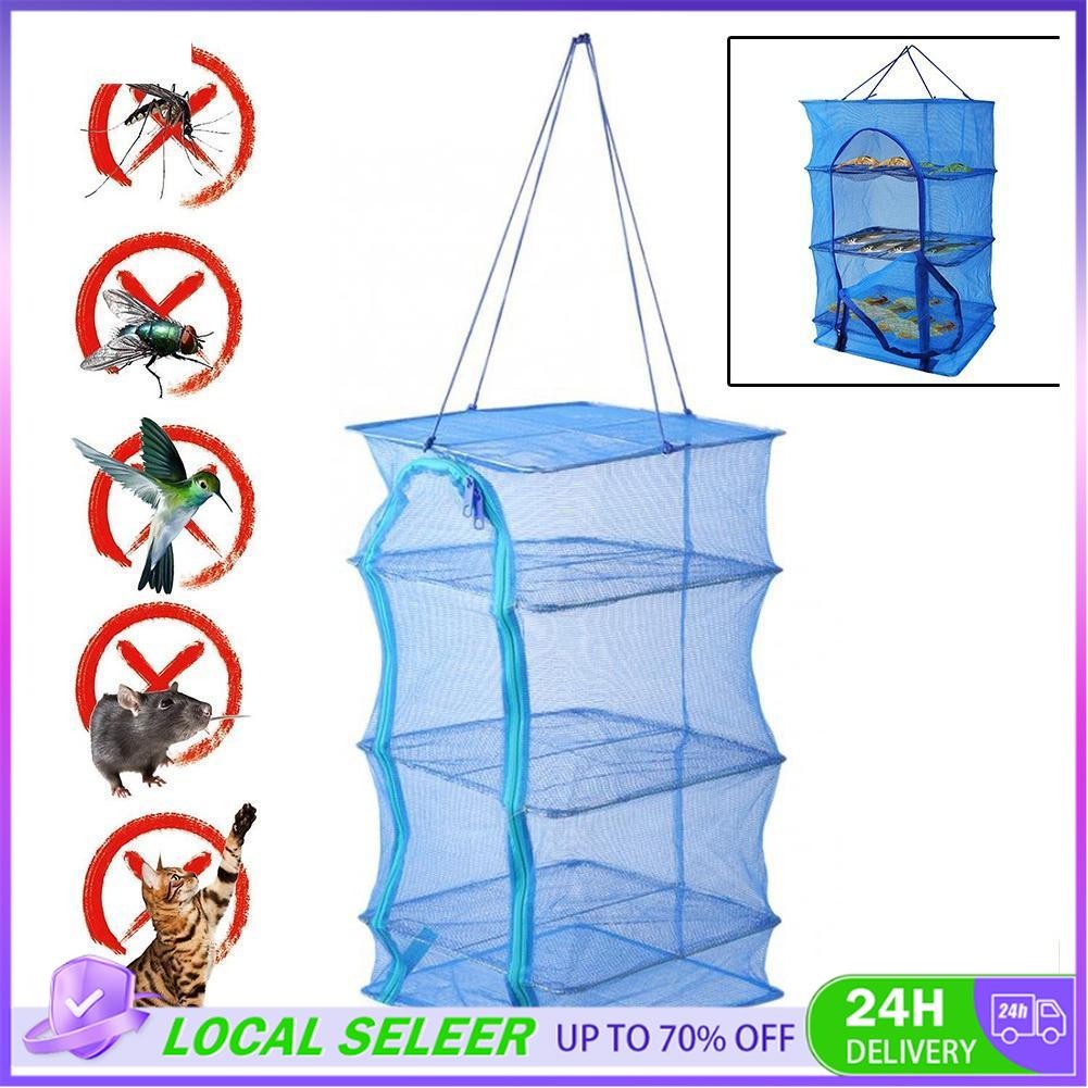 3Layer Fishing Net for Drying Fish, Fruit and Vegetables Outdoor Fish ...