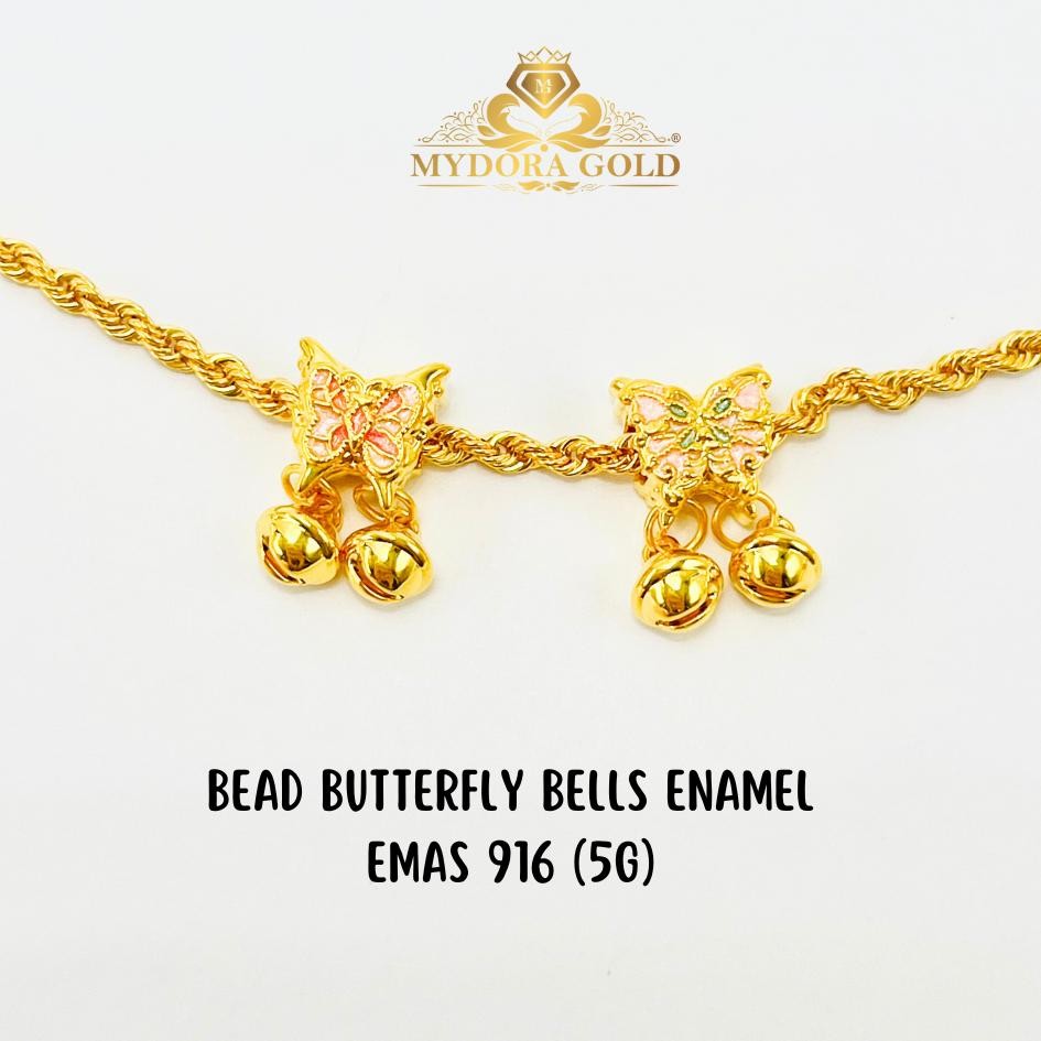 MYDORA Bead Butterfly Bells Enamel (5G) l EMAS 916/22K | Shopee Malaysia