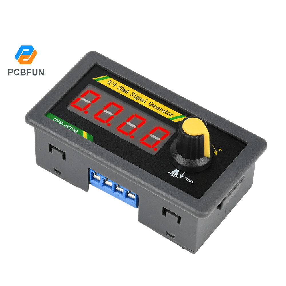 Pcbfun DC 12-24V Four-Digit Current Analog Signal Generator Sensor PLC Debugging Signal ...