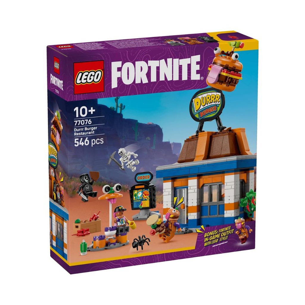 LEGO 77076 Fortnite Durrr Burger Restaurant Building Toy Set (546 ...
