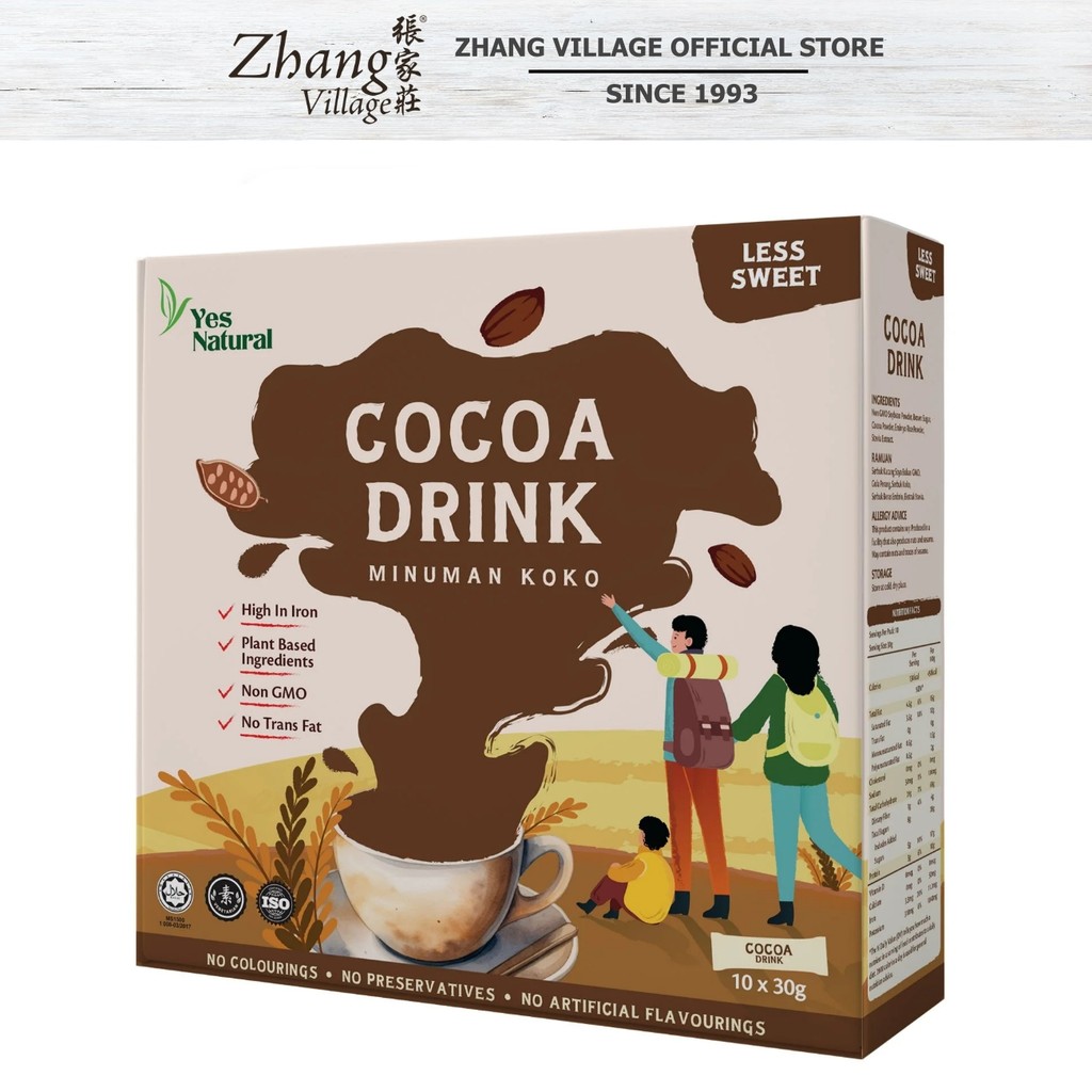Yes Natural Cocoa Drink Less Sweet (30G x 10S) | Shopee Malaysia