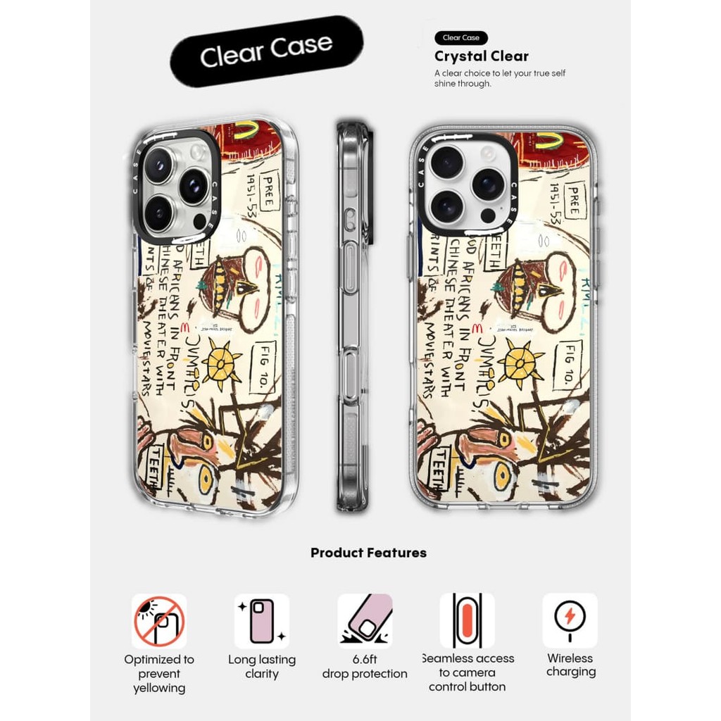 CASECASE X Art Appreciation Case Impact Clear Magnetic Suction Case for ...