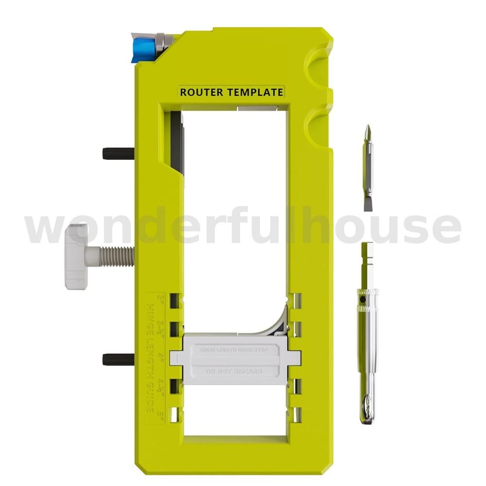 Door Hinge Mortiser Hinge Installation Kit Router Template fits 3” to 5 ...