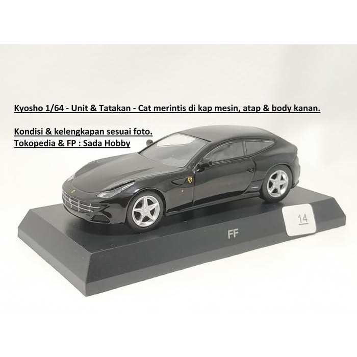 HITAM Kyosho Diecast 1/64 Scale Ferrari FF Black Minus Black | Shopee ...
