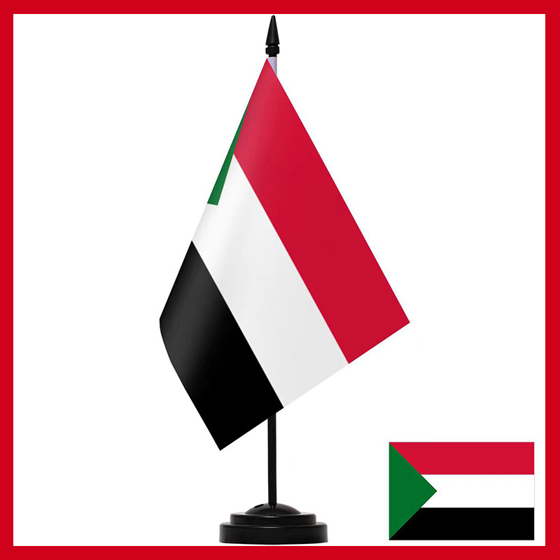 Sudan Flag Sudanese Desk flags desktop Decoration Set | Shopee Malaysia