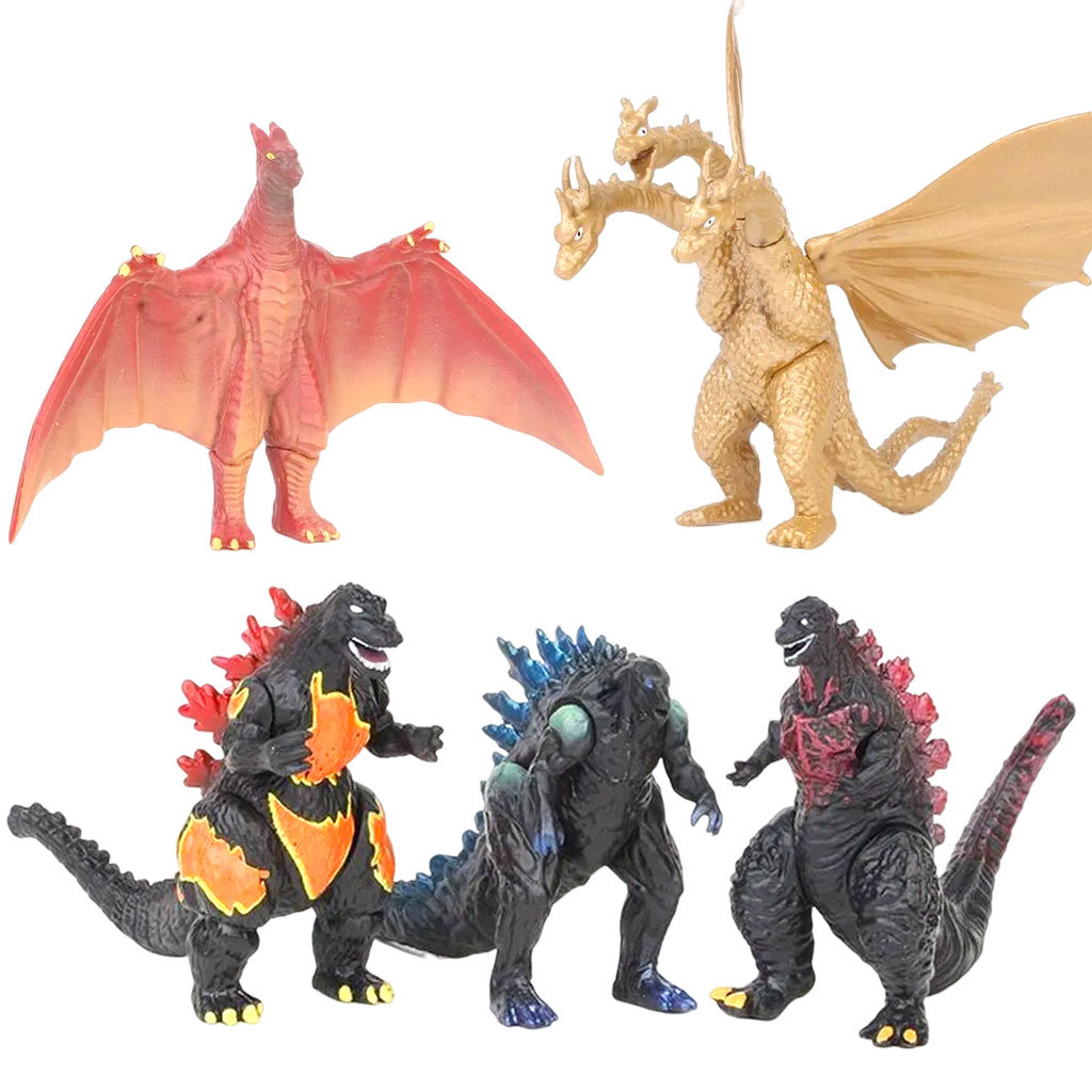 A0654 Godzilla Hand-Made Model Ornaments 10 Models 2nd Generation vs ...