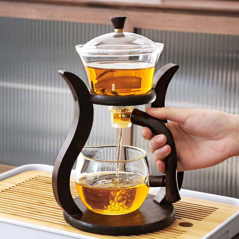 Glass Automatic Lazy Man Teaware Suit Teapot Household Semi-Full ...