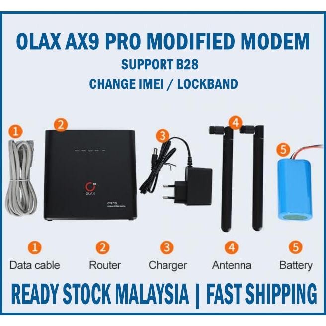 OLAX AX9 PRO V2 MODIFIED MODEM 4G LTE BYPASS HOTSPOT UNLIMITED ROUTER ...