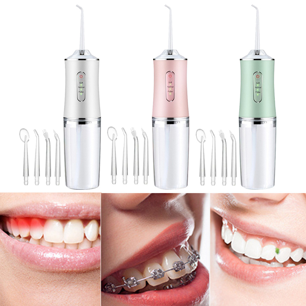 Upgrade Oral Irrigator Portable Dental Water Flosser USB Rechargeable ...