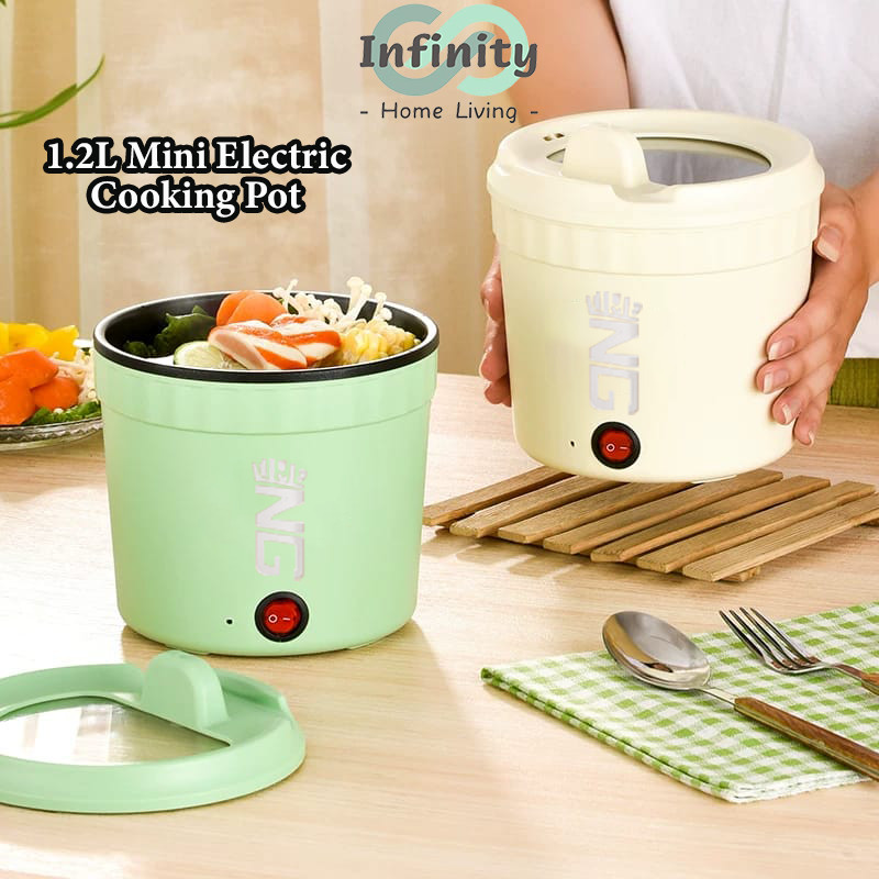 1.2L Portable Mini Electric Cooker Rice Cooker Small Cooking Pot Multi ...