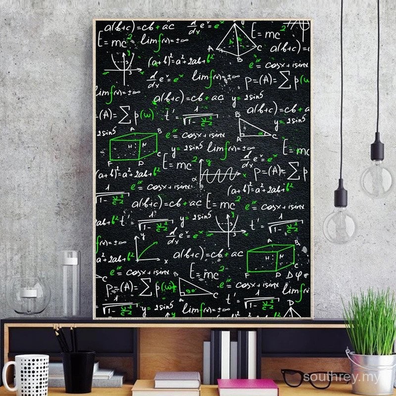 Mathematics Art Printing Education Chemistry Formula Poster Geometry ...