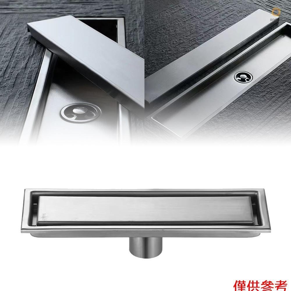 Linear Shower Drain 24 Inch with Hair Strainer 3in Outlet and 2-in-1 ...