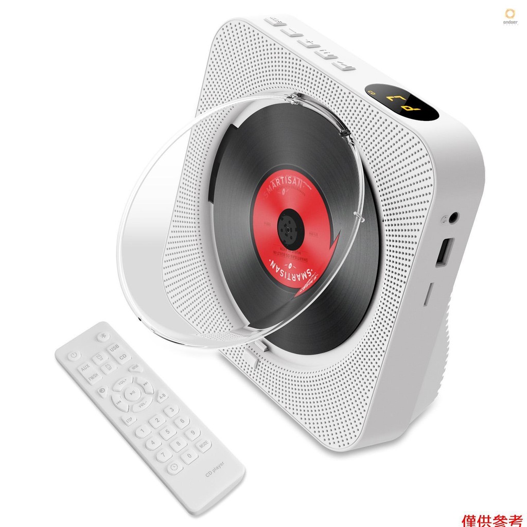 BT5.1 CD Player Portable Music Player FM Radio Desktop CD Runner with ...