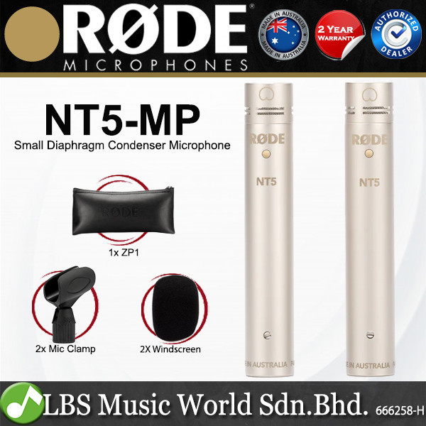 Rode NT5 Small Diaphragm Condenser Microphone Compact Cardioid Mic (NT ...