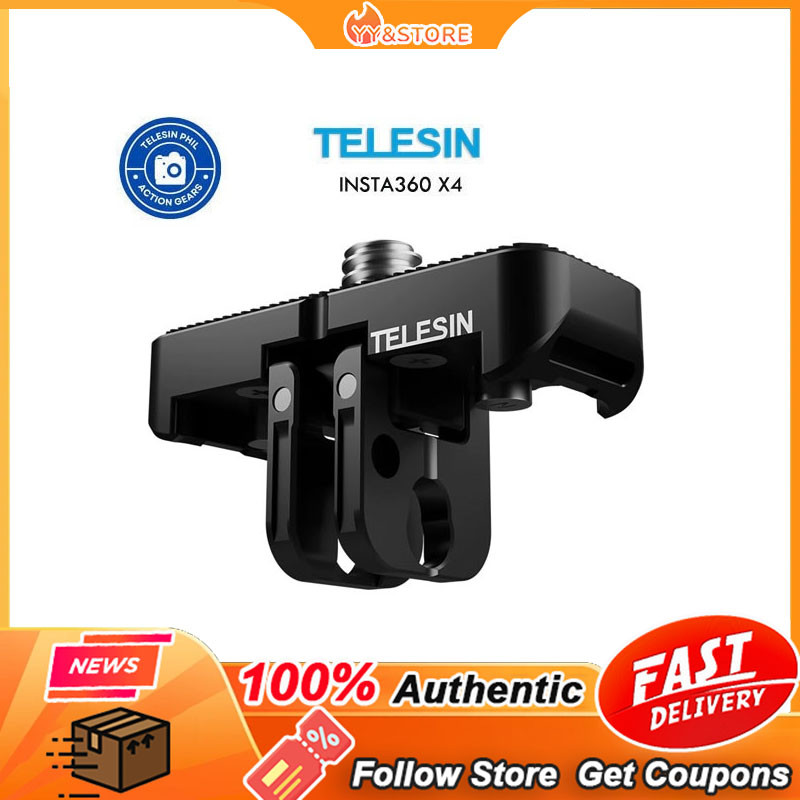 TELESIN Magnetic Two-Claw Adapter Quick-Release Foldable Base for ...