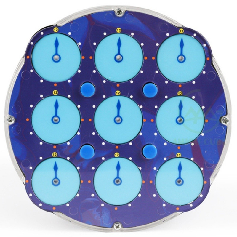 Shengshou Magic Clock 4x4 Magnetic Transparent Blue ABS Positioning ...