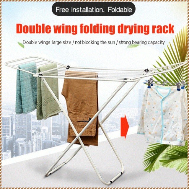 Balcony Folding Sun Rack Double Wing Folding Drying Rack Drying Rack ...