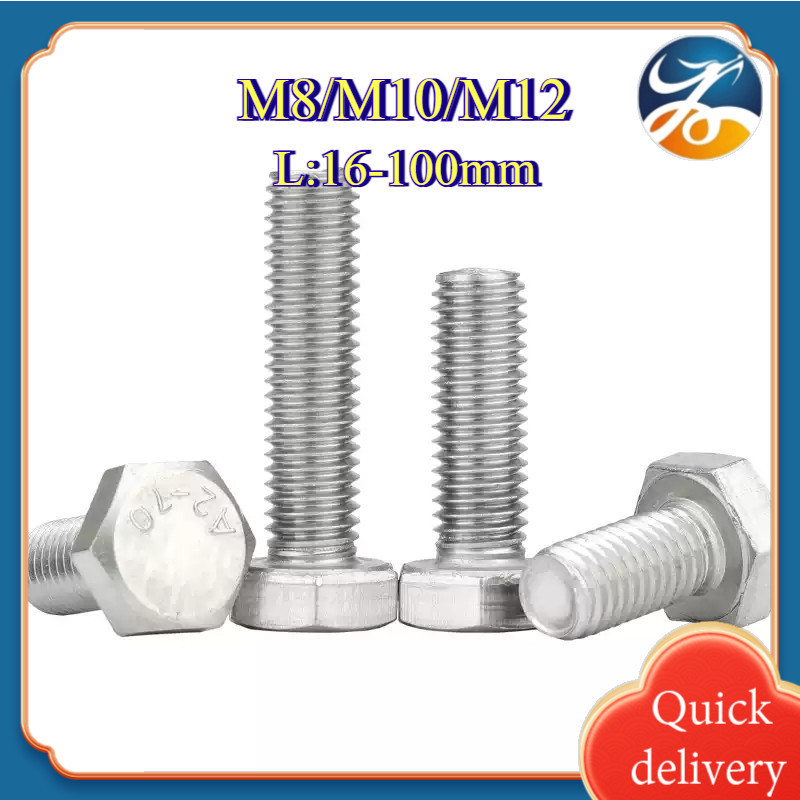 M8/m10/m12 Left Screw Bolt SUS304 Negative Thread Hexagon Screw ...