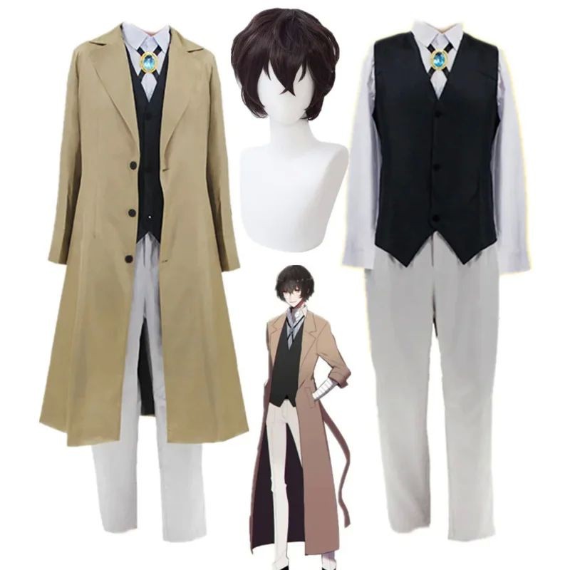 Bungo Stray Dogs Dazai Cosplay Osamu Costume Anime Uniform Halloween ...