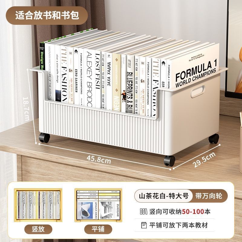 Under Desk Book Storage Box School Bag Pulley Removable Book Box ...