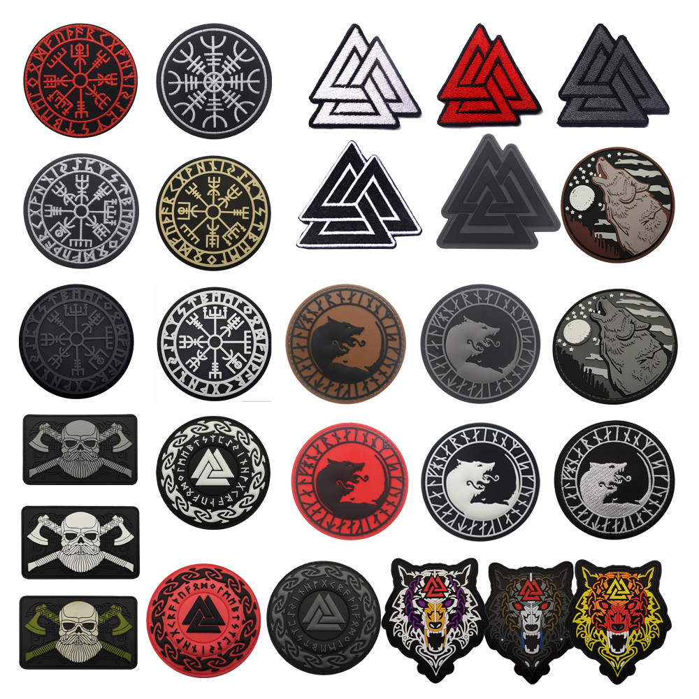 Outdoor Bag Accessories Viking Wolf Head Lunavin Odin Logo Compass ...