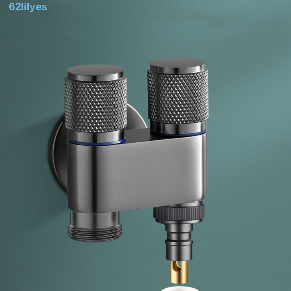 LILYES Double Outlet Valve, Universal Interface Space Saving Shower ...
