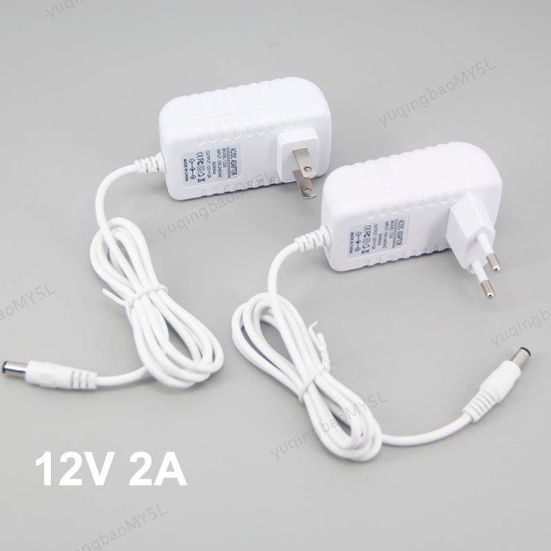 White LED Driver AC 100V-240V to DC 12V 2A 2000ma Power Supply Adapter ...