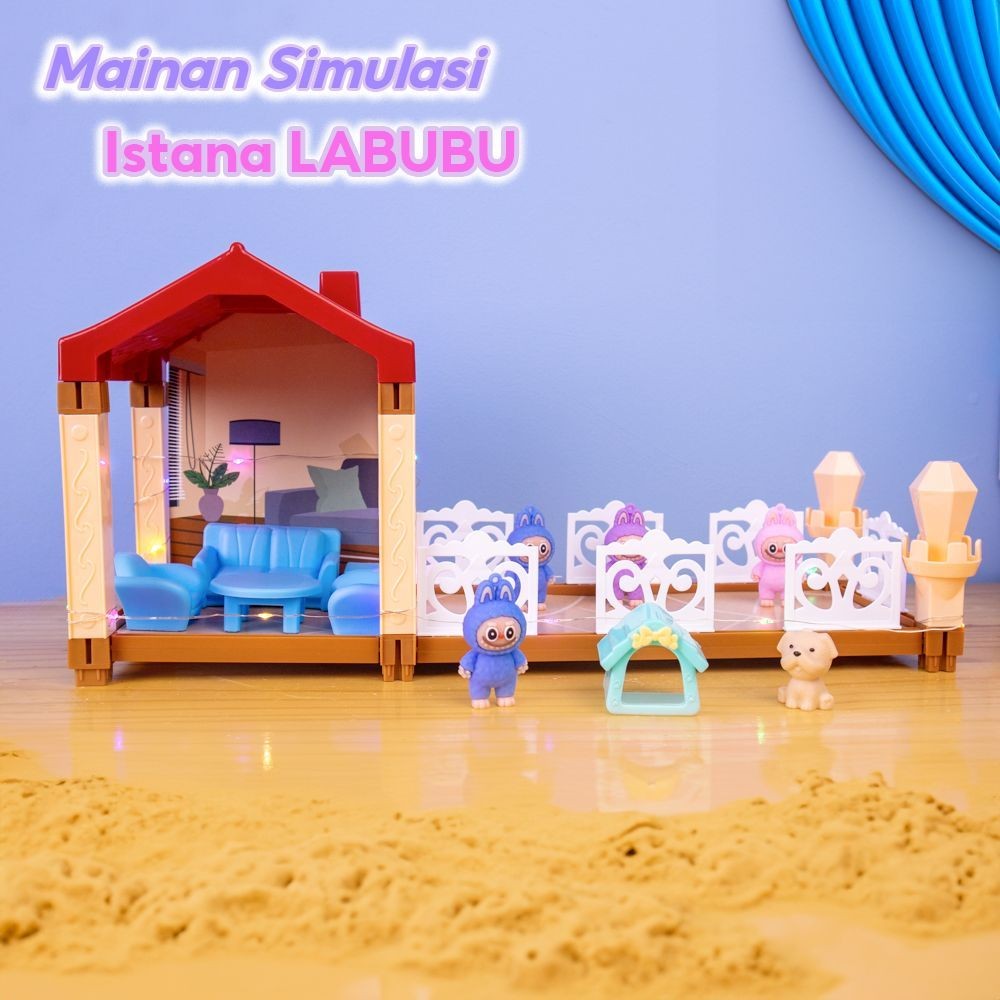 Labubu Palace Simulation Children's Toy - Miniature Palace Set with ...