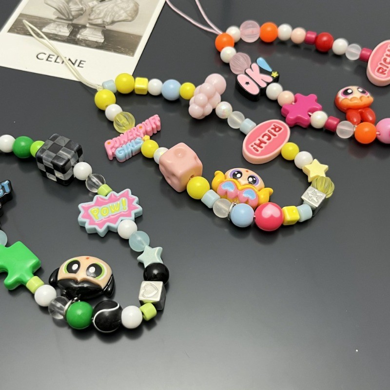 The Powerpuff Girls Phone Chain Blossom Bubbles Buttercup Cute Cartoon ...