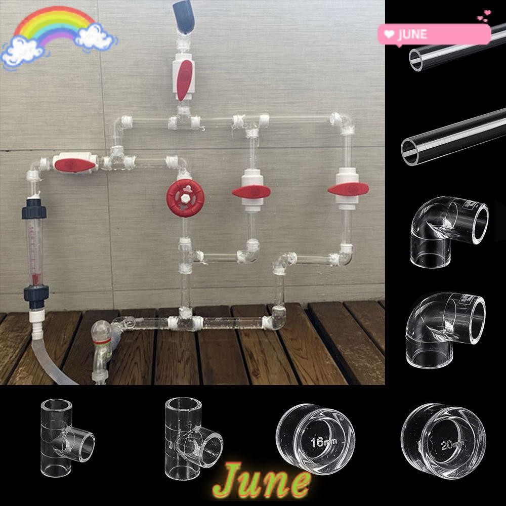 JUNE1 Acrylic Pipe Fittings, 90 Degree Elbow Tank Tee Way Joints, High ...