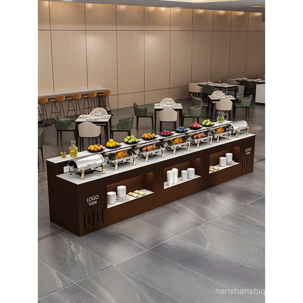 Simple Restaurant Unit Canteen Seasoning Table Buffet Table Wall ...