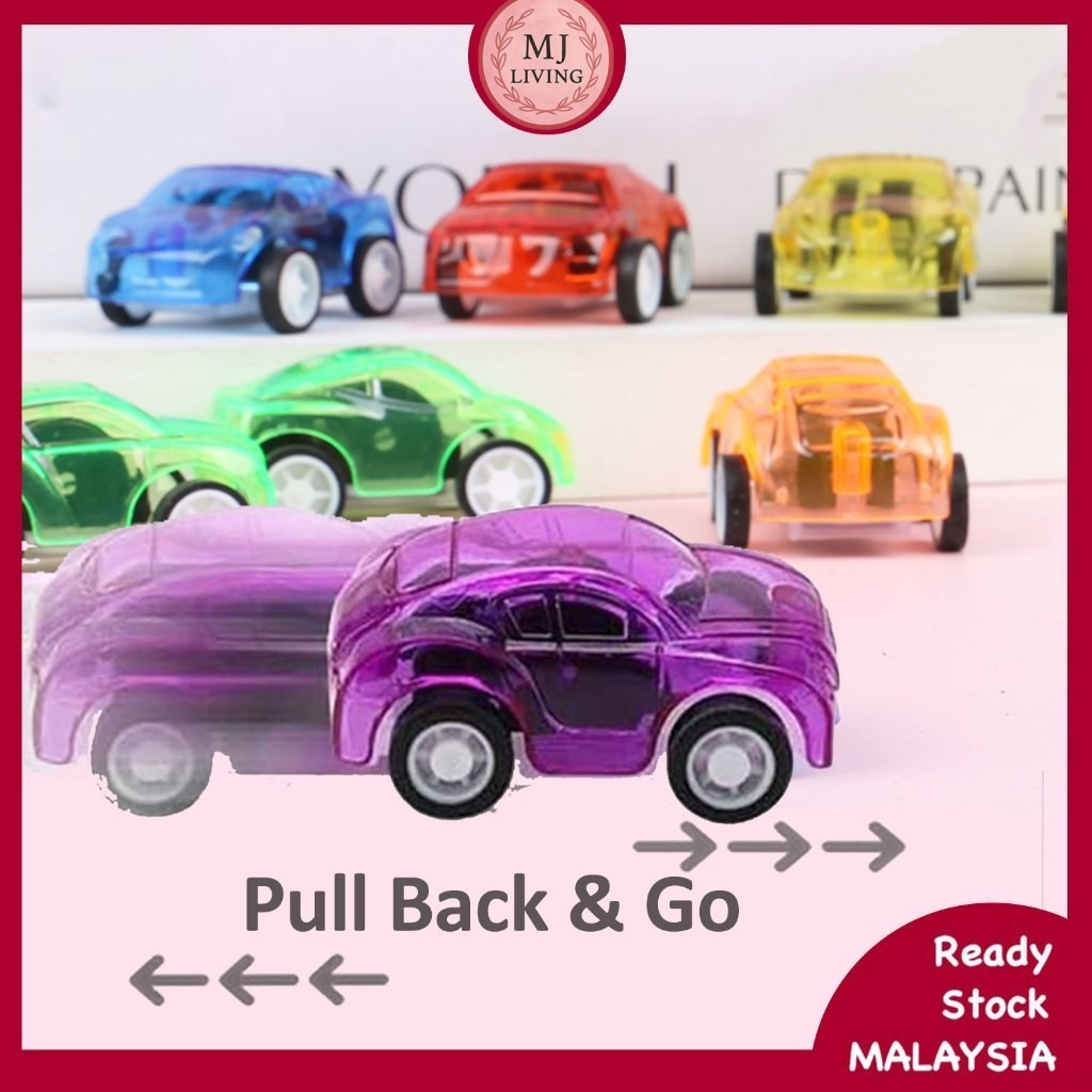 1 Pcs Mini Car Toys Pull Back Cars Plastic Transparent Fun Toy Children ...