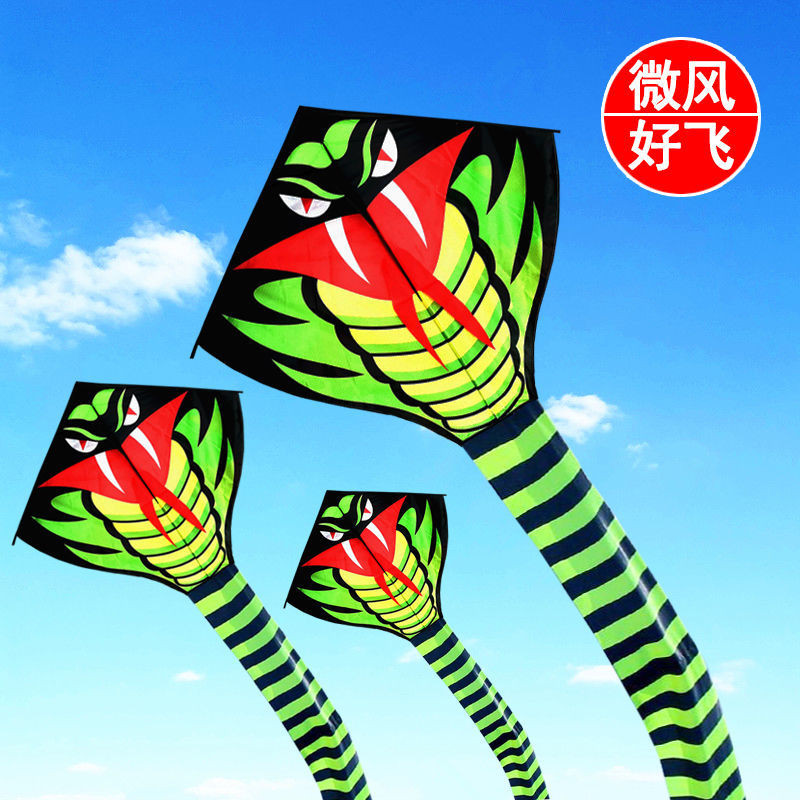 Kite Children [Long-Tailed Snake Kite+Line-Wheel] Big Snake Dragon Kite ...