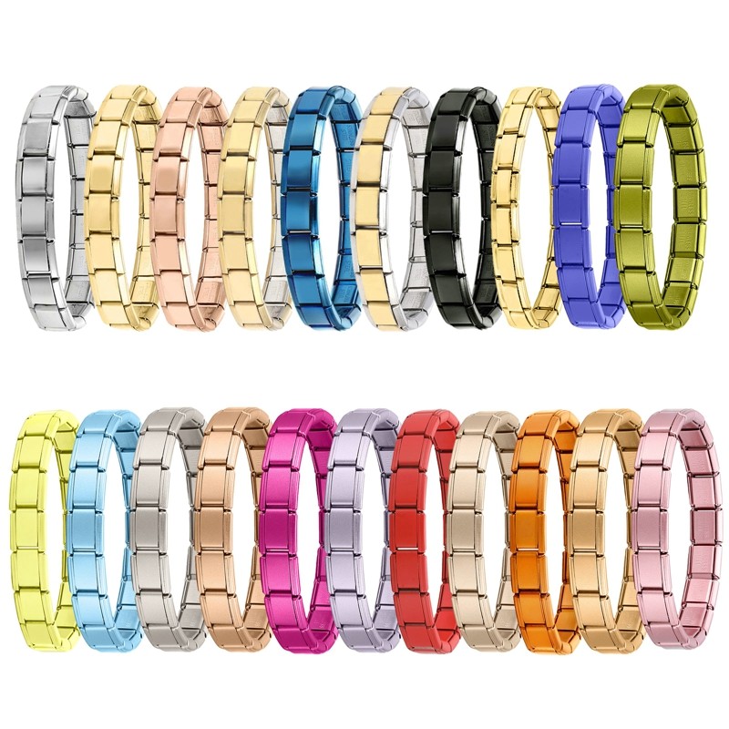 Hot Stainless Steel Italian Charm Bracelet Retro Personality DIY Module ...