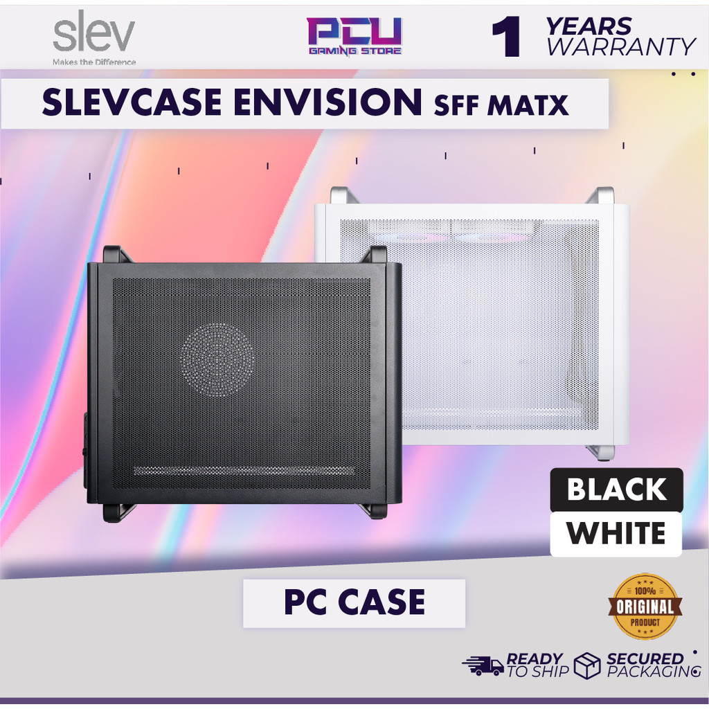SLEVCASE ENVISION PREMIUM MICRO ATX CASING - BLACK / WHITE | Shopee ...