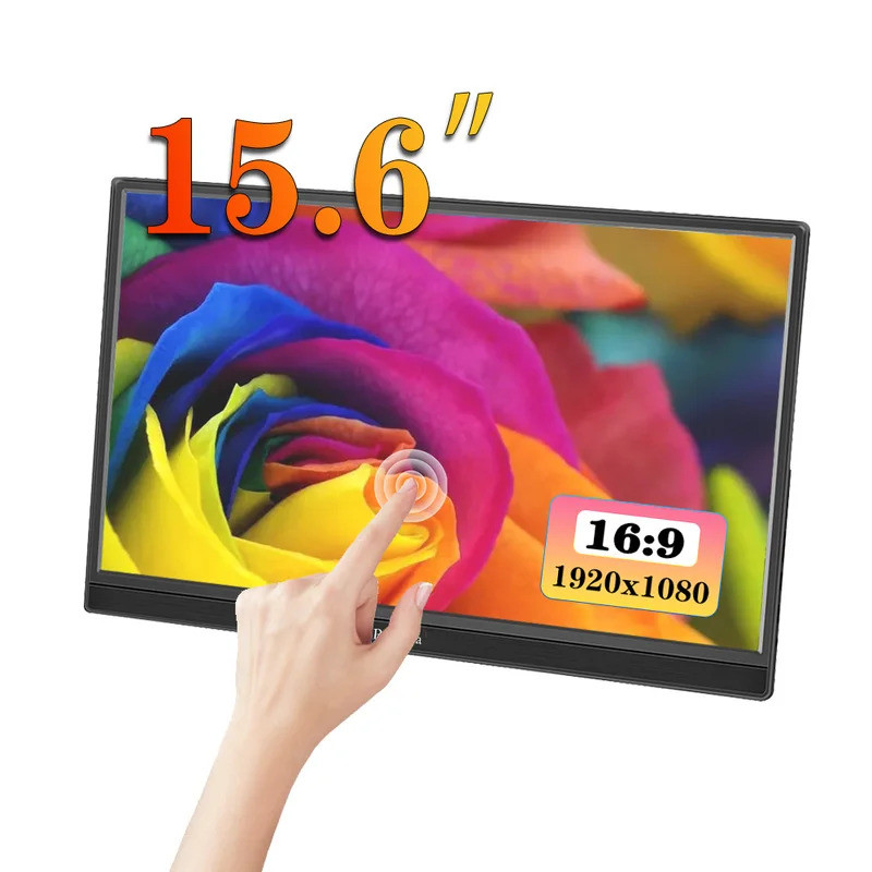 Portable Monitor15.6 Inch TouchScreen 16:9 FULL HD IPS Panel 1080P 60HZ ...