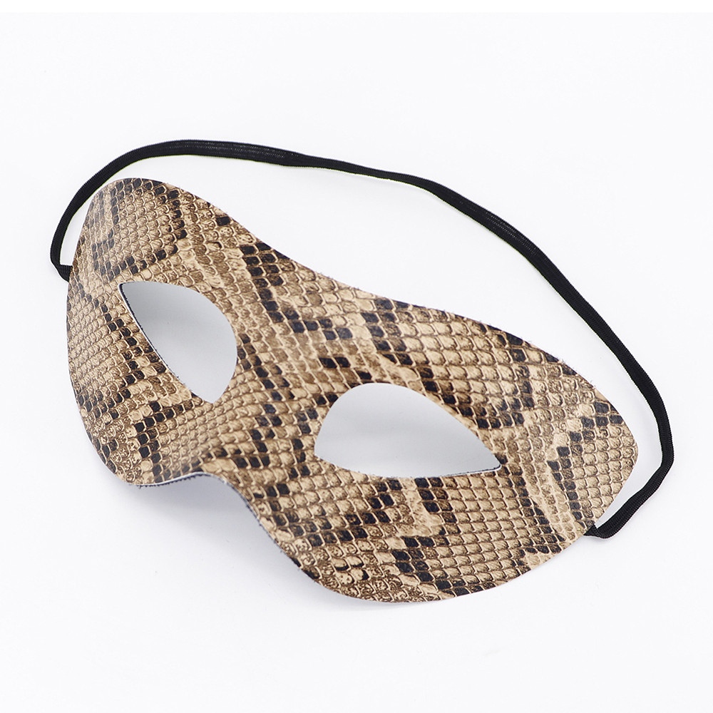EVA Serpentine Pattern Mask Mysterious Half Face Snake Print Mask ...