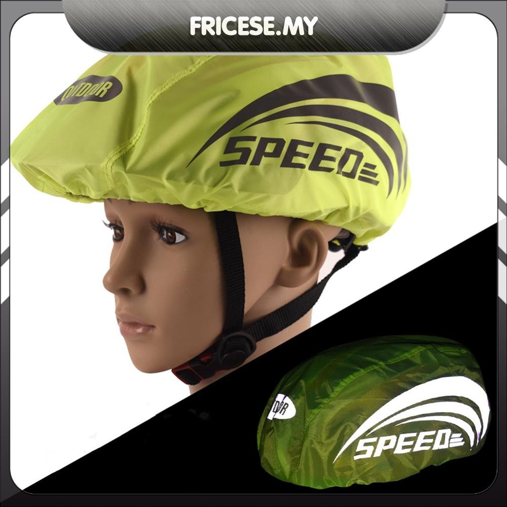 [Fricese.my] Bicycle Helmet Cover with Reflective Strip Safety Helmet ...