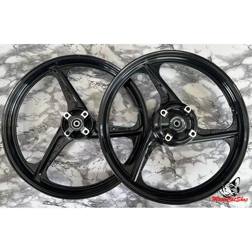 Enkei Sport Rim 3 Batang Hitam Kilat Yamaha Y125 / LC135 5S / LC135-Fi, Size (Front 1.4, Rear 1. ...