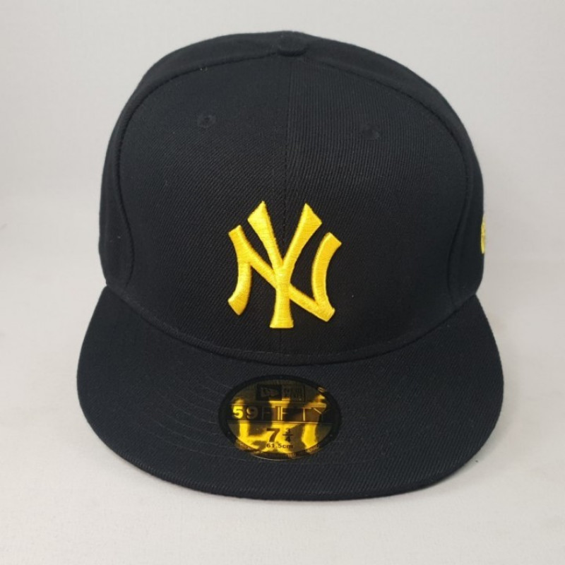 Ready stock MLB New York Yankees Metallic Logo Black 59FIFTY Fitted Hat ...