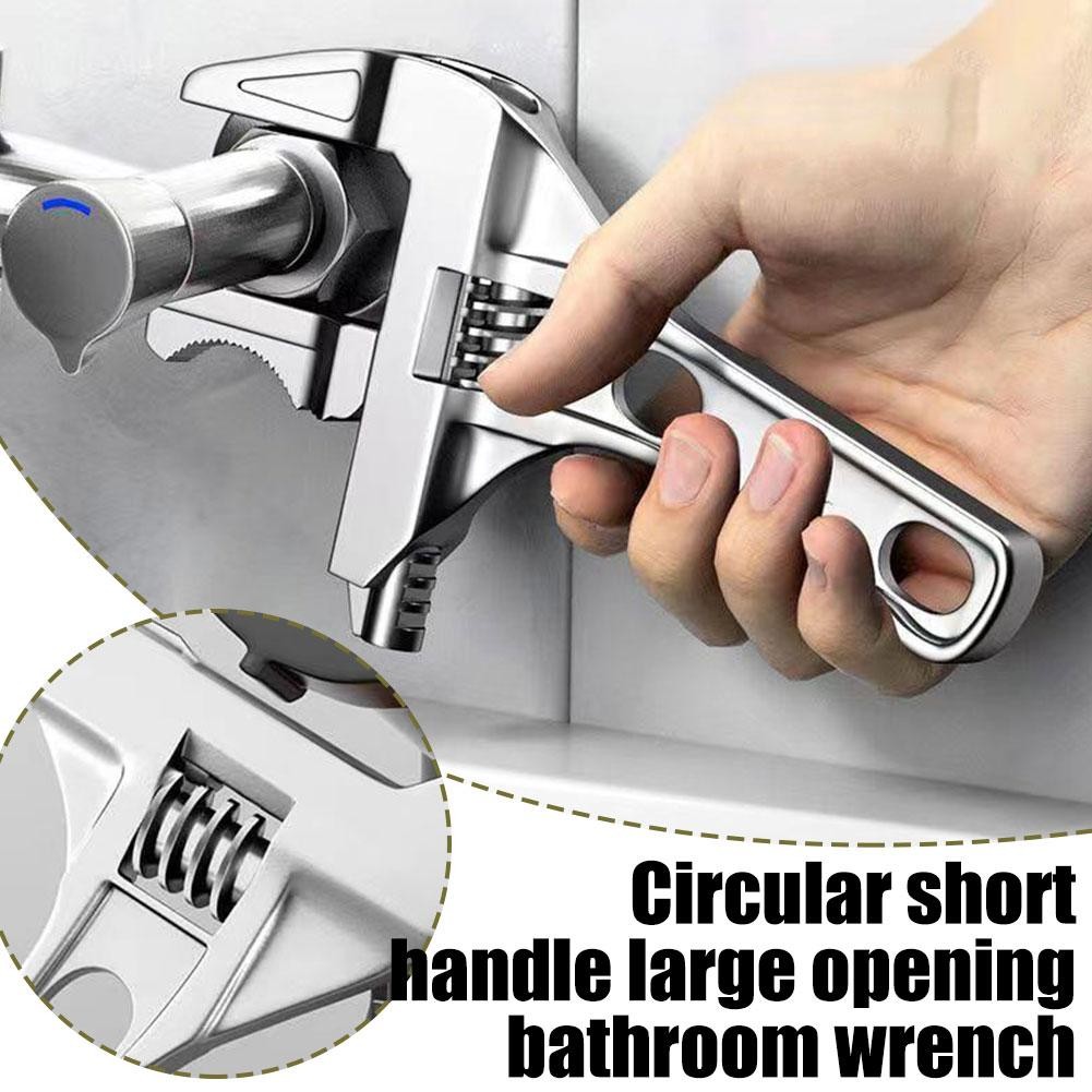 Adjustable Arc Bathroom Wrench Multi Functional Large Open Wrench Open ...