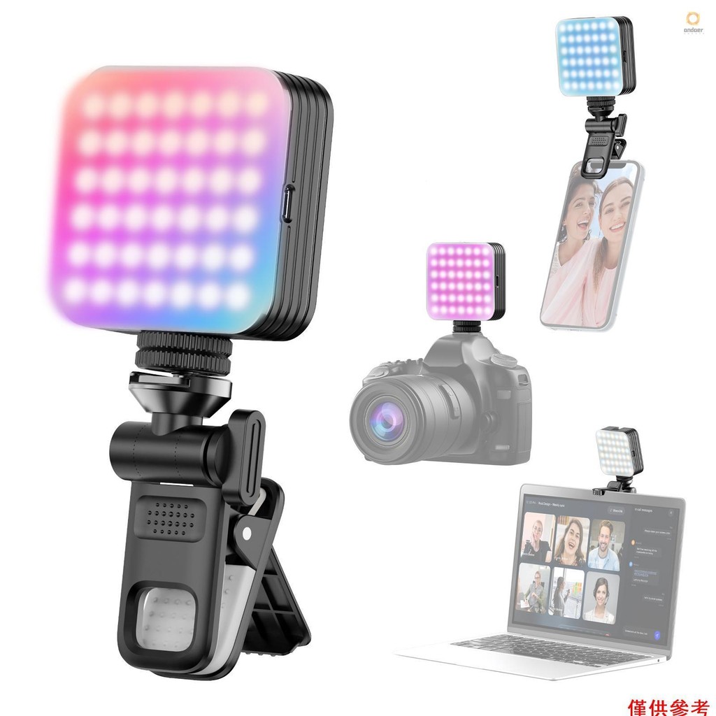Ado)Mini RGB Fill Light LED Video Light 2500K-9000K Dimmable 8 Scene ...