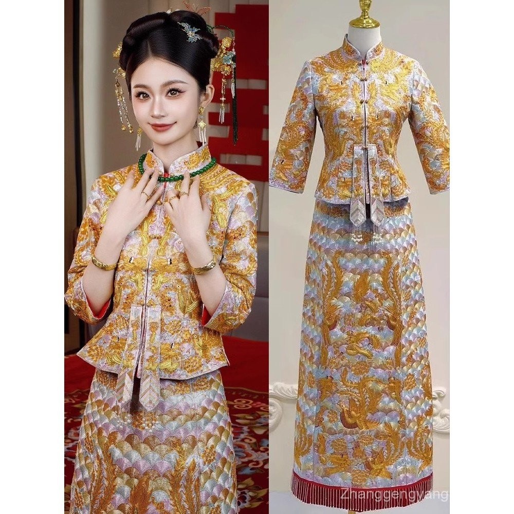 Premium Myhot Wedding Dress Summer Xiuhe Clothes Dragon Phoenix Gown ...